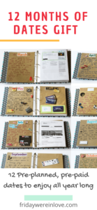 Year of Dates Gift: 12 Pre-Planned, Pre-Paid Dates to Enjoy All Year!