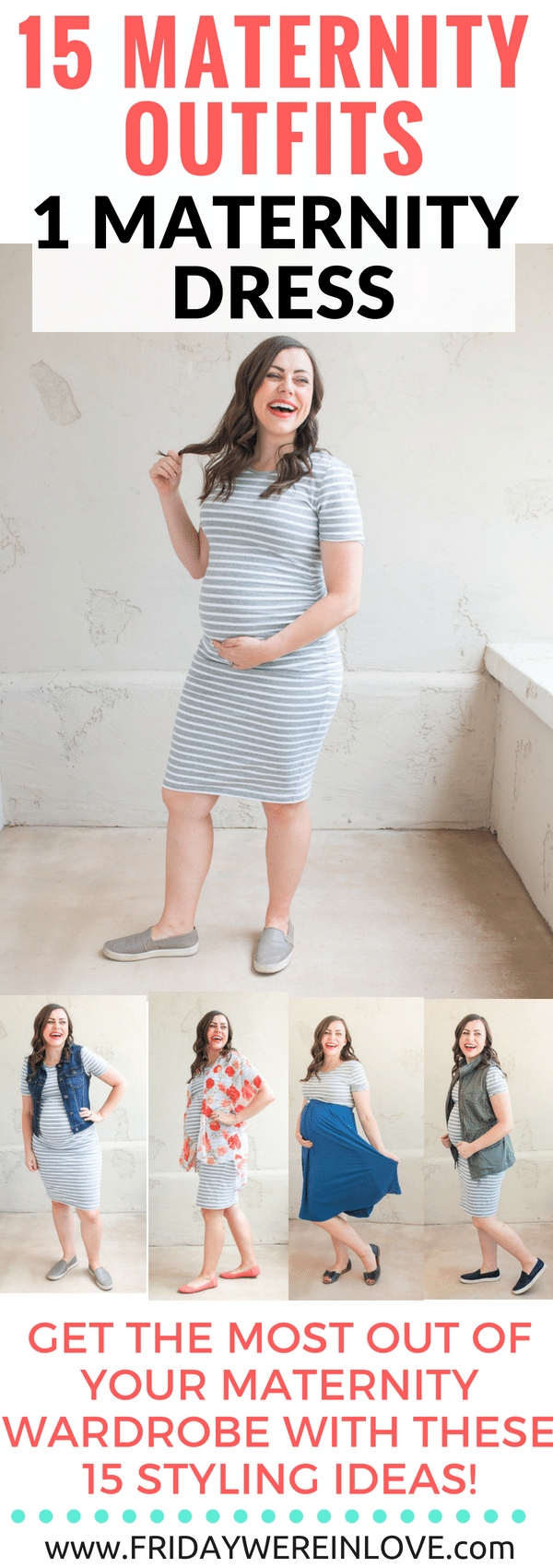 15 Maternity Outfits Using The Same Maternity Dress Friday Were In Love