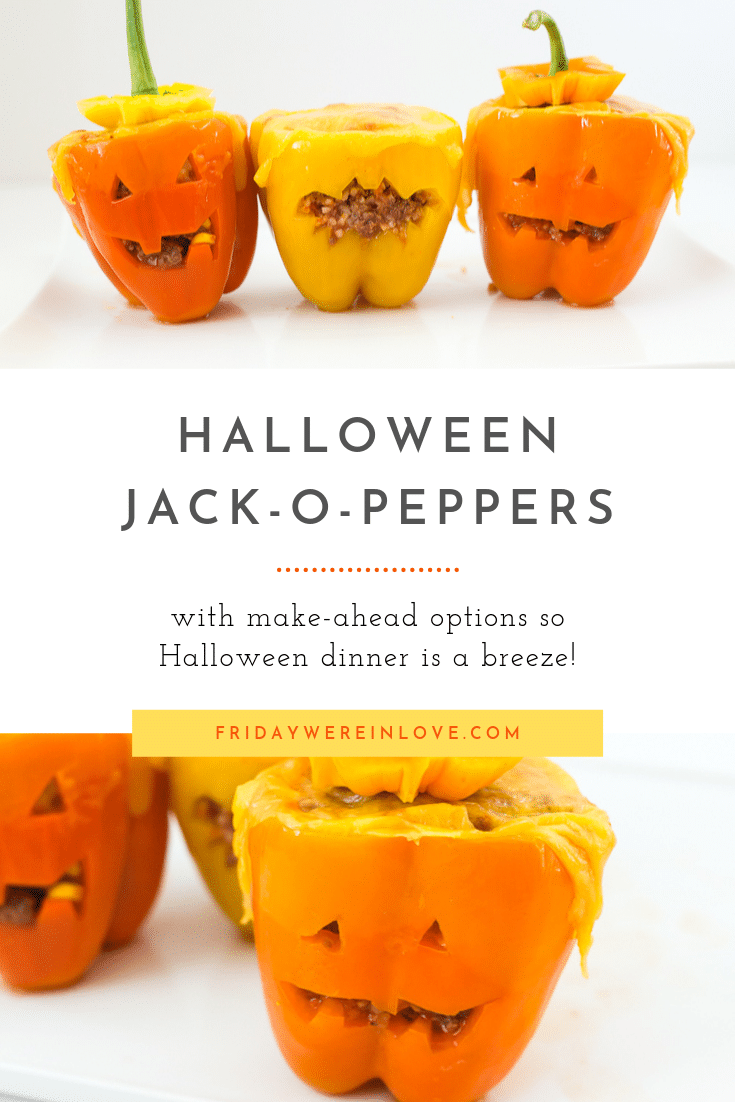 Halloween Stuffed Peppers - Friday We're In Love