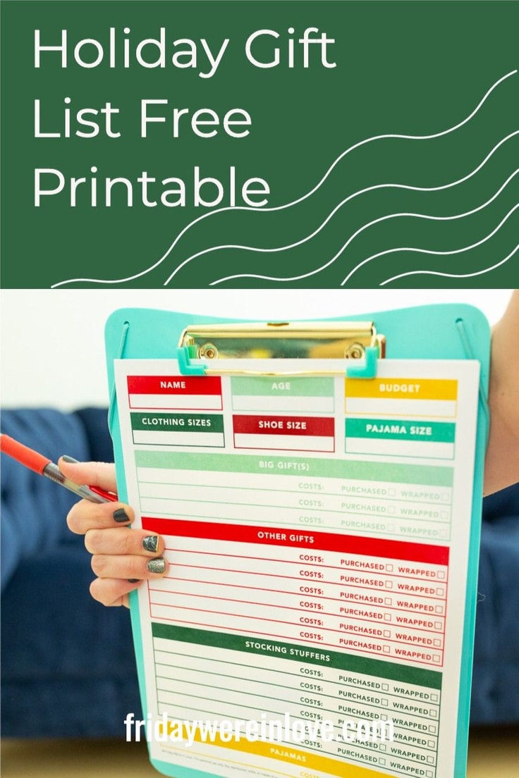 Christmas List: Free Printable Christmas Gift Planning Worksheet ...