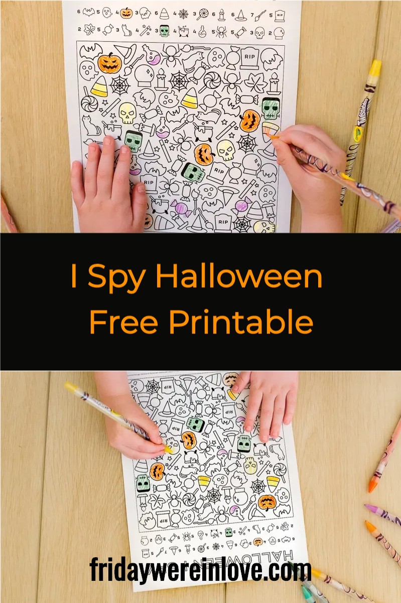 I Spy Halloween: Free Halloween I Spy Printable - Friday We're In Love