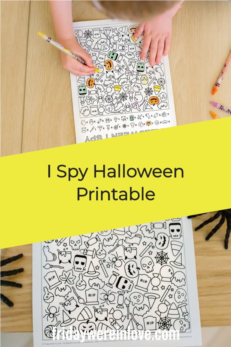 I Spy Halloween: Free Halloween I Spy Printable - Friday We're In Love