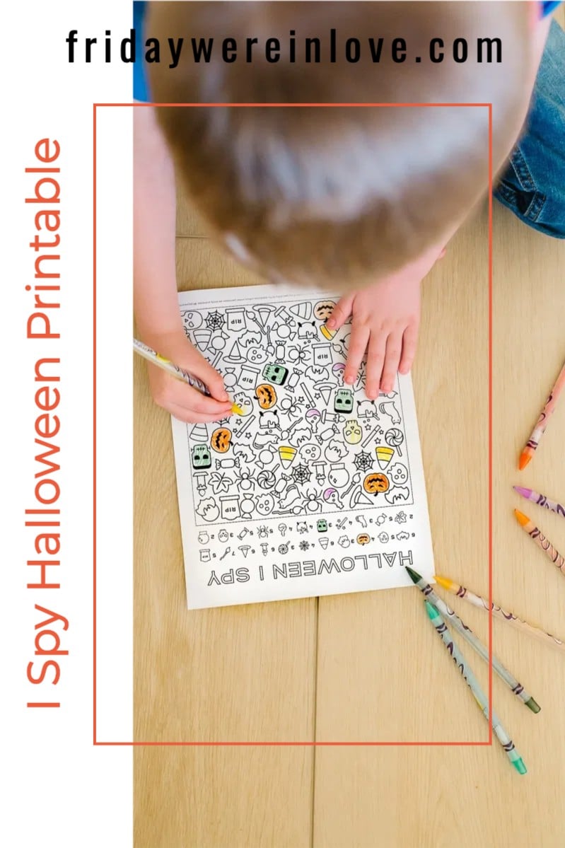 I Spy Halloween: Free Halloween I Spy Printable - Friday We're In Love