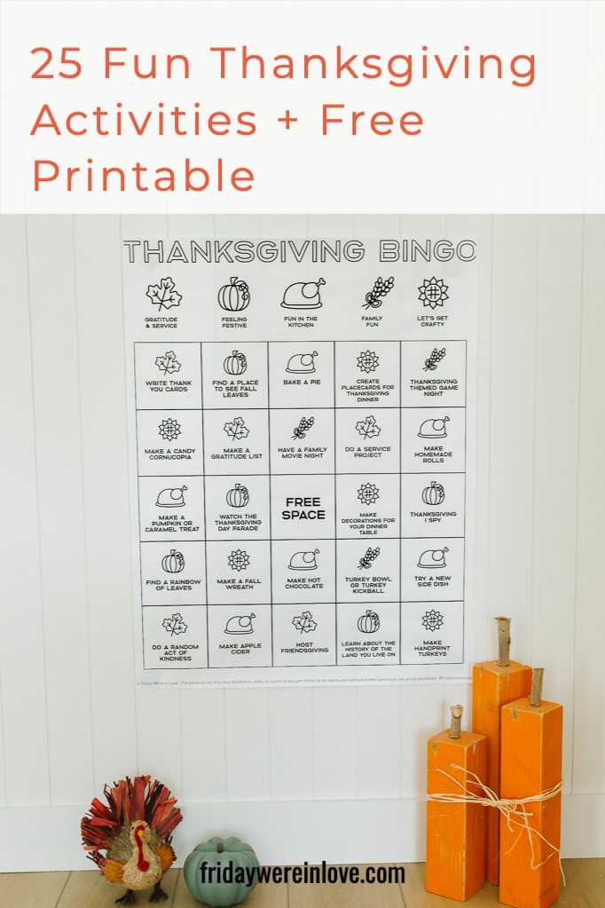 Thanksgiving Activities: 25 Fun Thanksgiving Ideas with Free Printable
