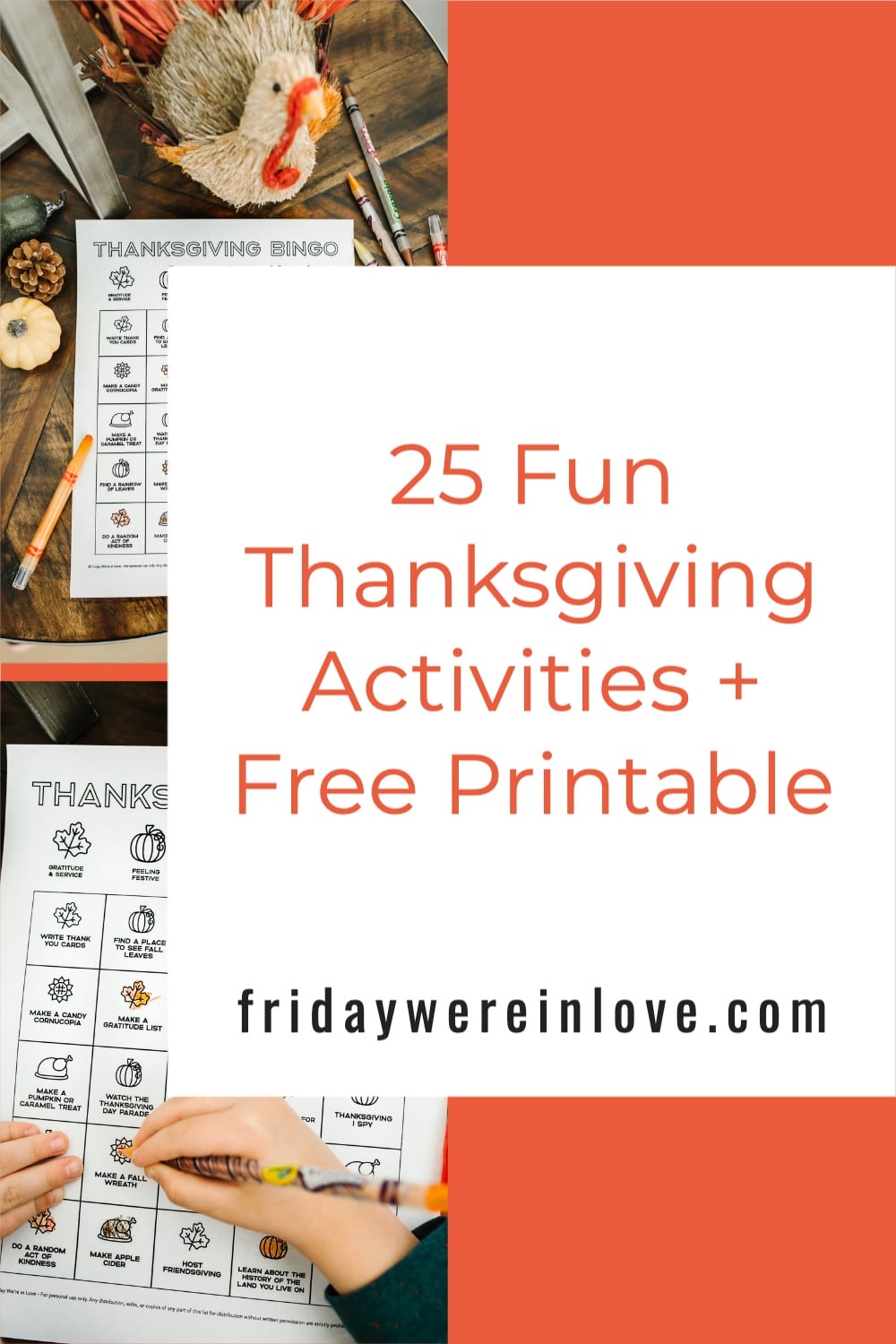Thanksgiving Activities: 25 Fun Thanksgiving Ideas with Free Printable