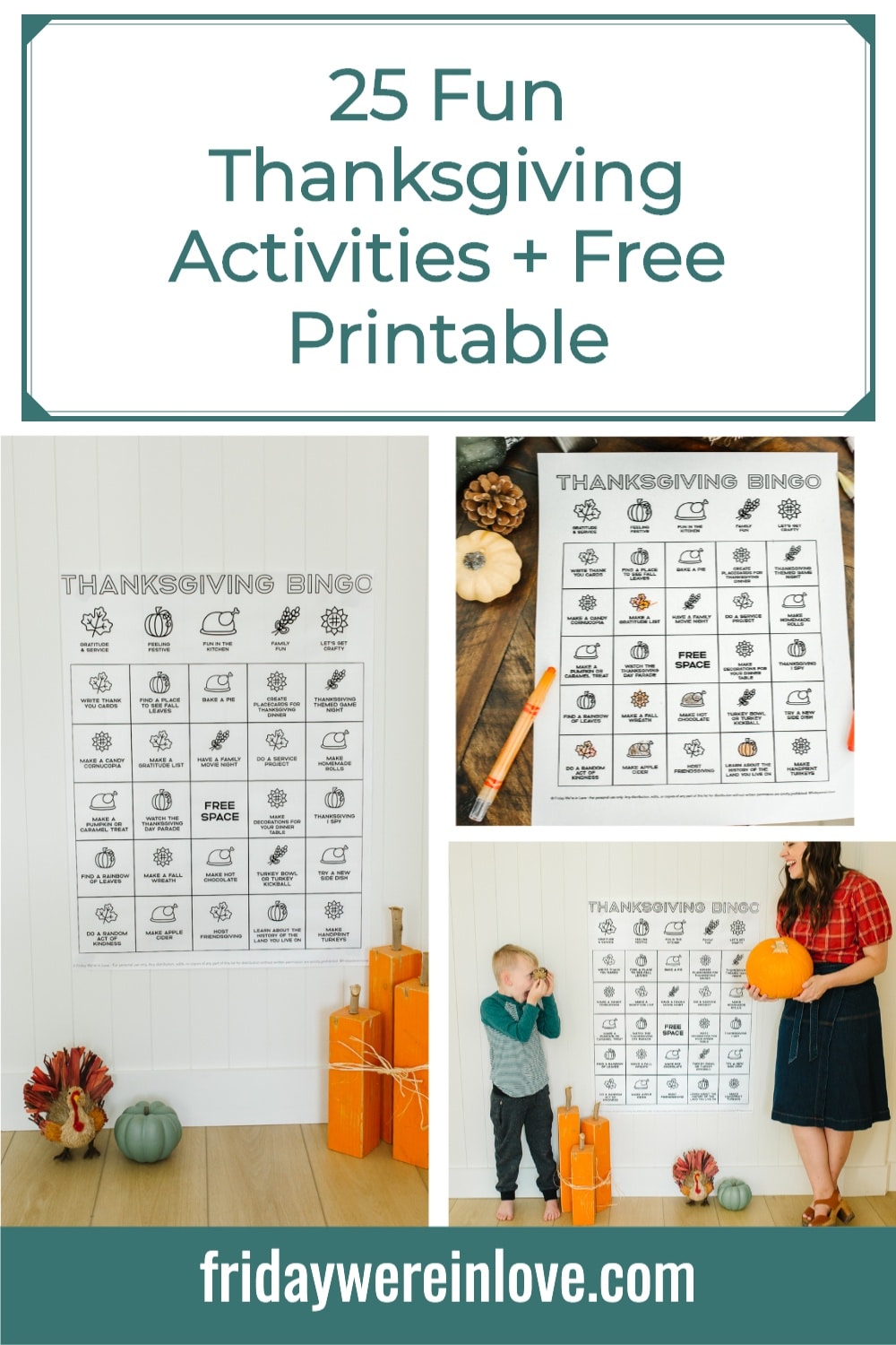 Thanksgiving Activities: 25 Fun Thanksgiving Ideas with Free Printable
