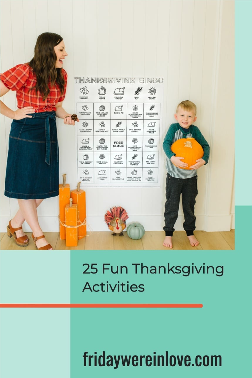 Thanksgiving Activities: 25 Fun Thanksgiving Ideas with Free Printable