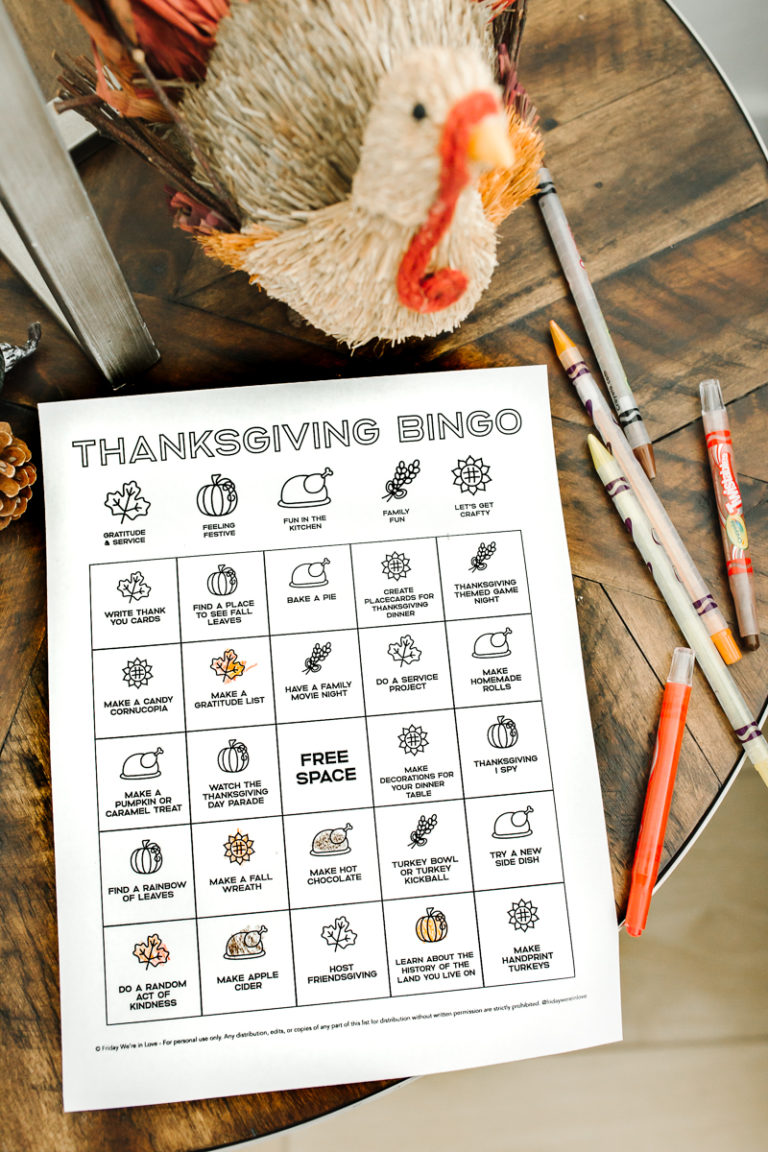 Thanksgiving Activities: 25 Fun Thanksgiving Ideas with Free Printable
