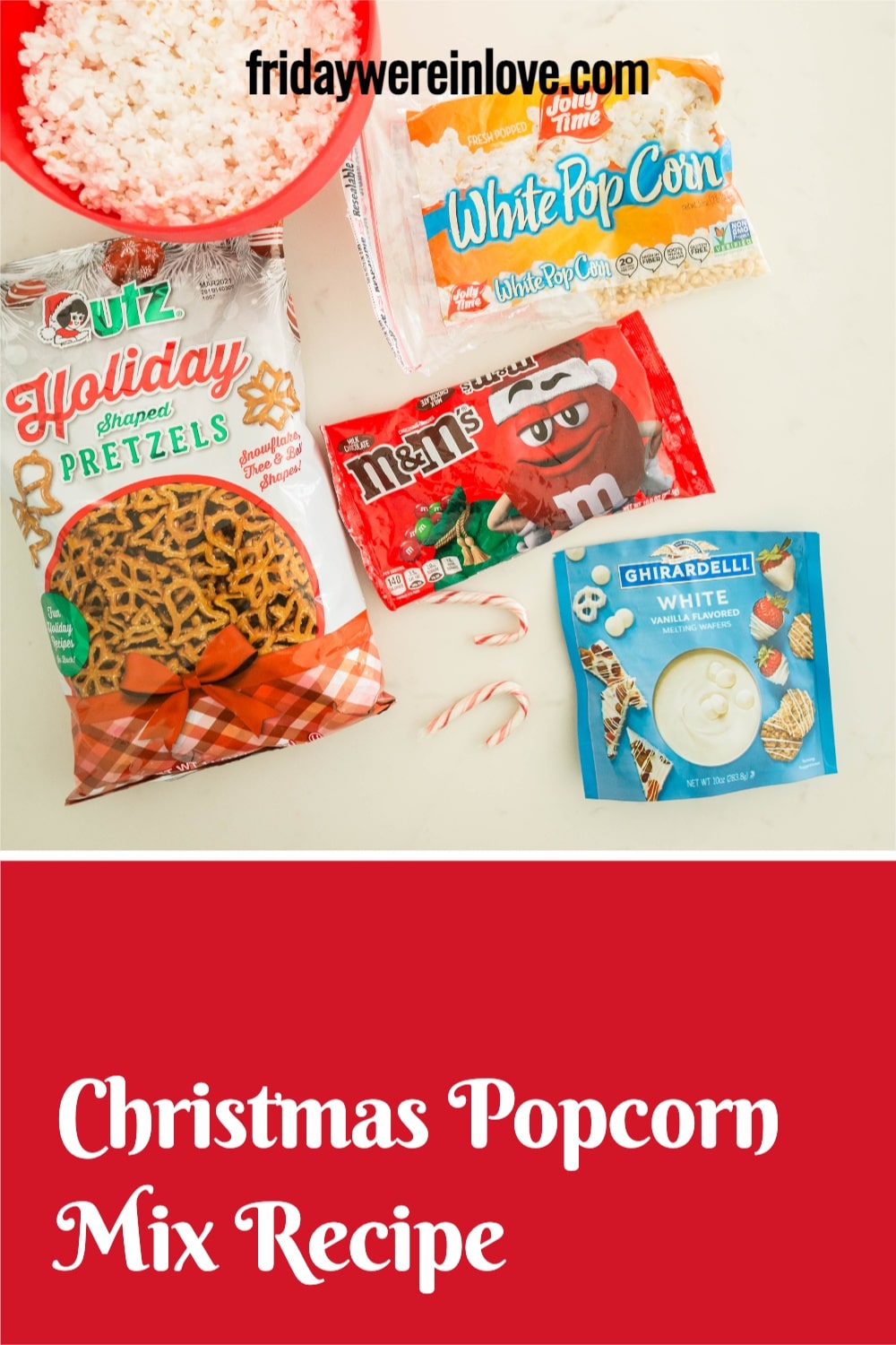 Christmas Popcorn Recipe - Friday We're In Love