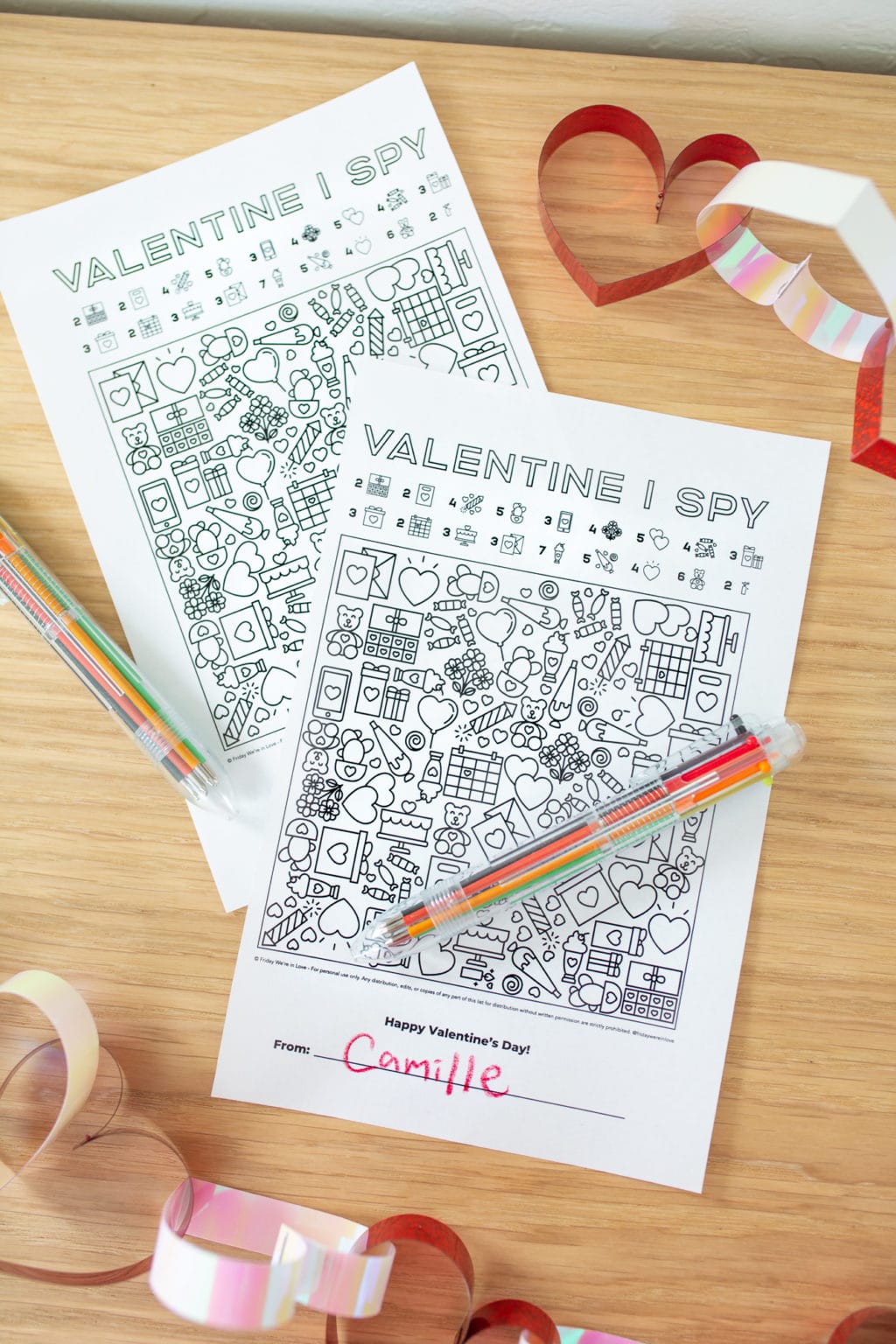 Valentines for Classmates: Printable Valentine Card - Friday We're In Love