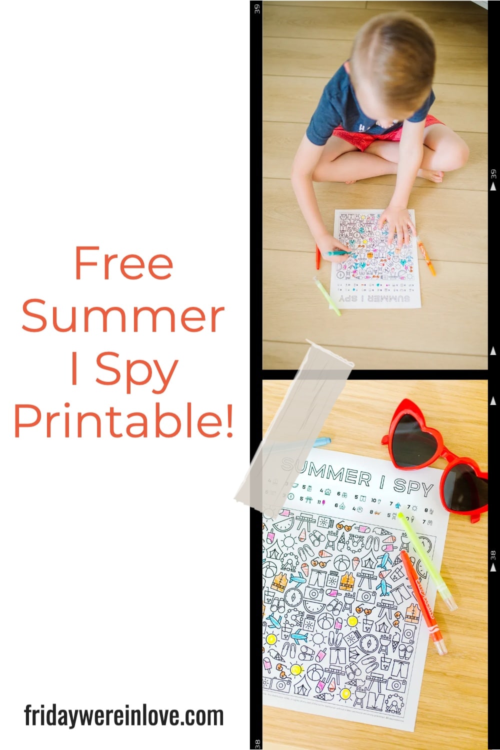 Printable Summer Activities: Summer I Spy - Friday We're In Love