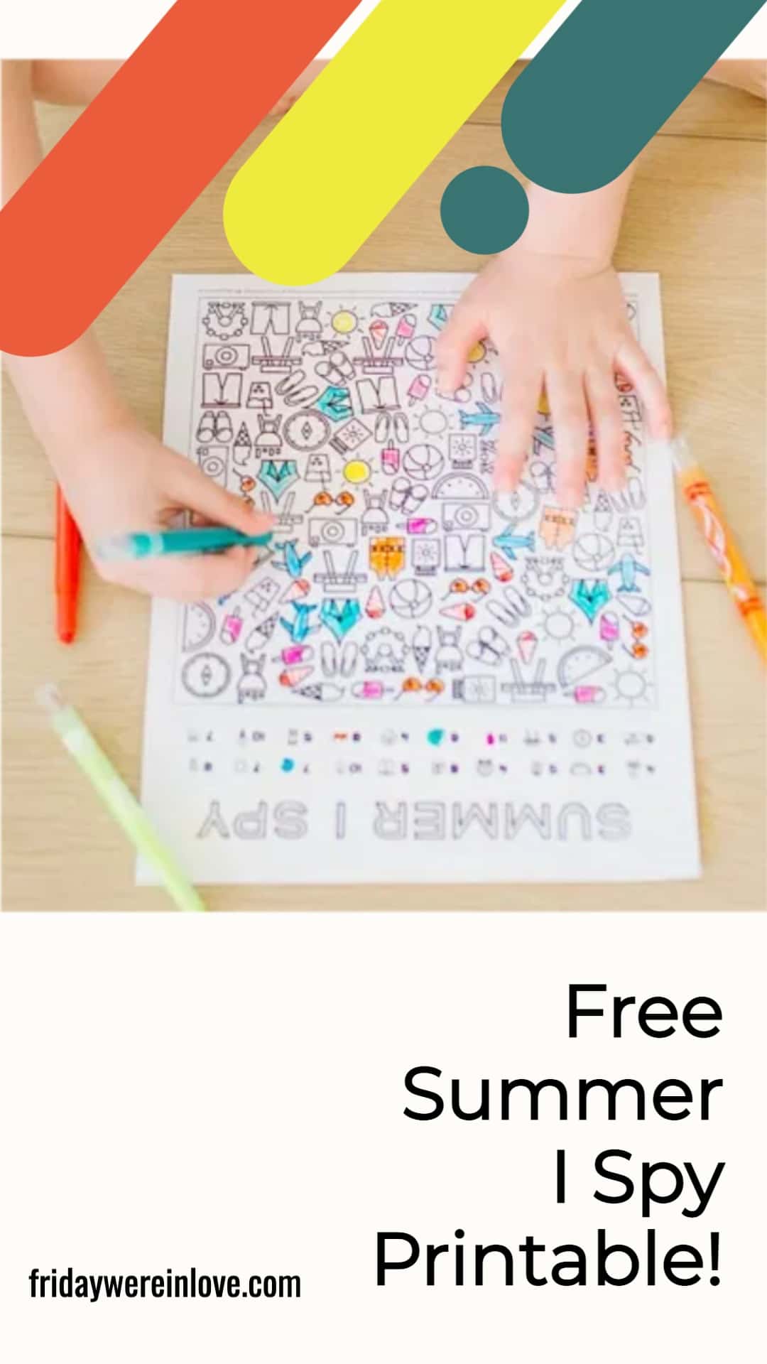 Printable Summer Activities: Summer I Spy - Friday We're In Love