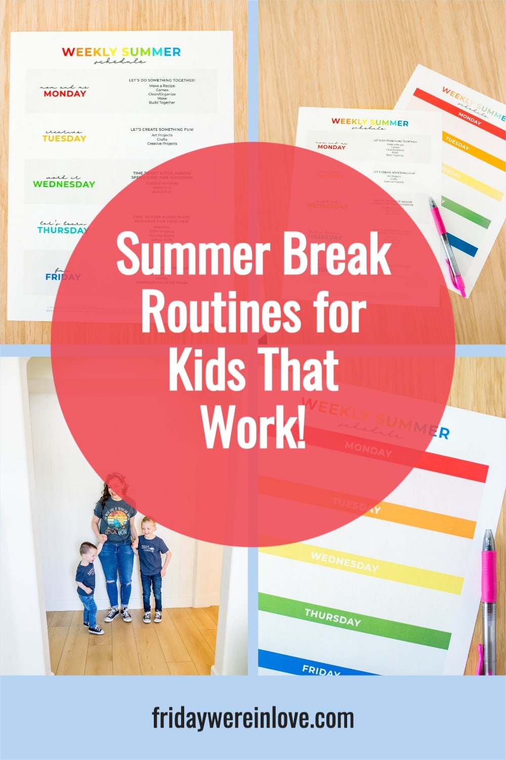 Summer Schedule for Kids with Free Printable - Friday We're In Love