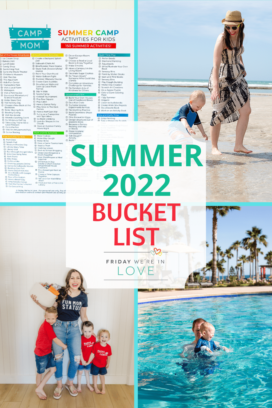 150+ Summer Activities for Kids with Free Download- Friday We're In Love