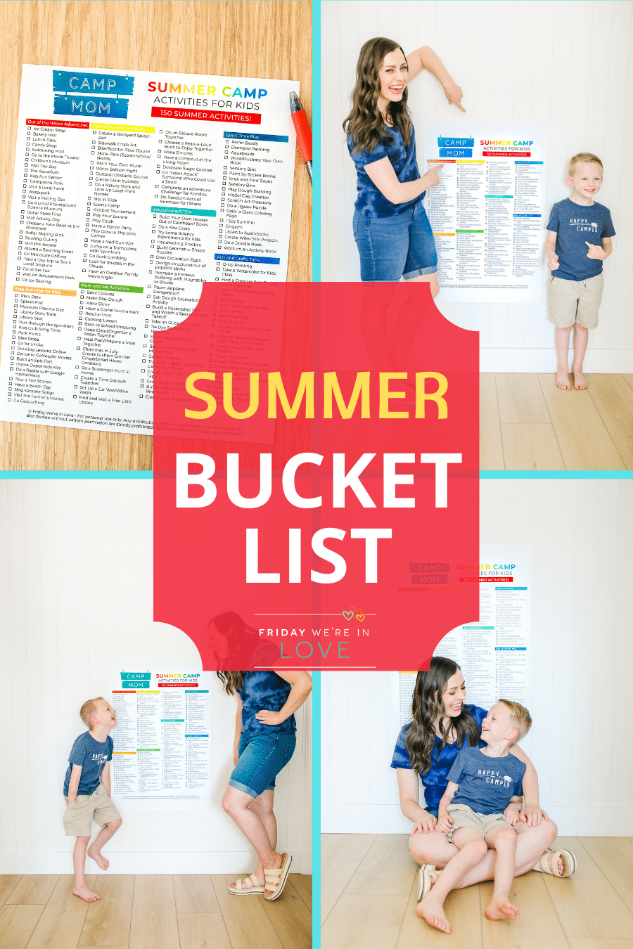 150+ Summer Activities for Kids with Free Download- Friday We're In Love