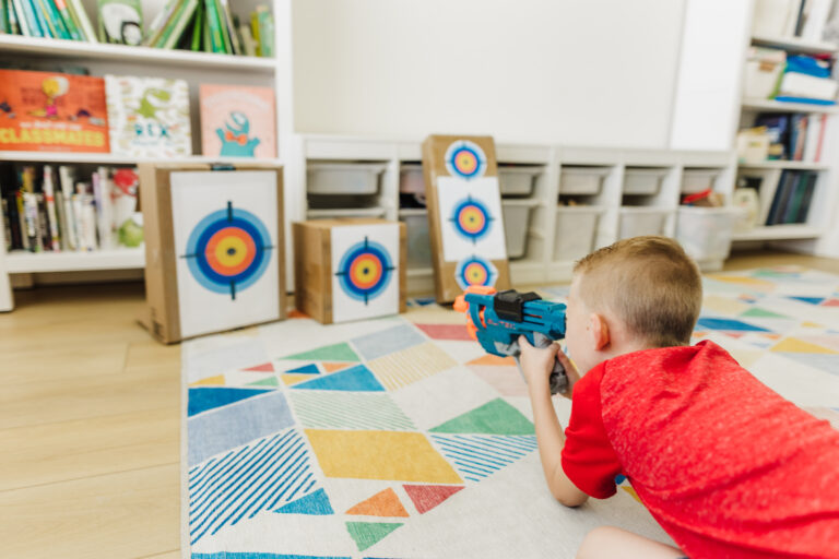 Nerf Target Practice + Free Target Printable - Friday We're In Love