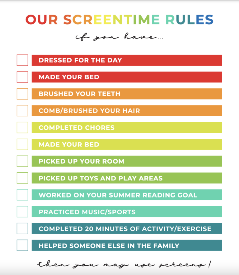 Summer Screen Time Rules - Friday We're In Love