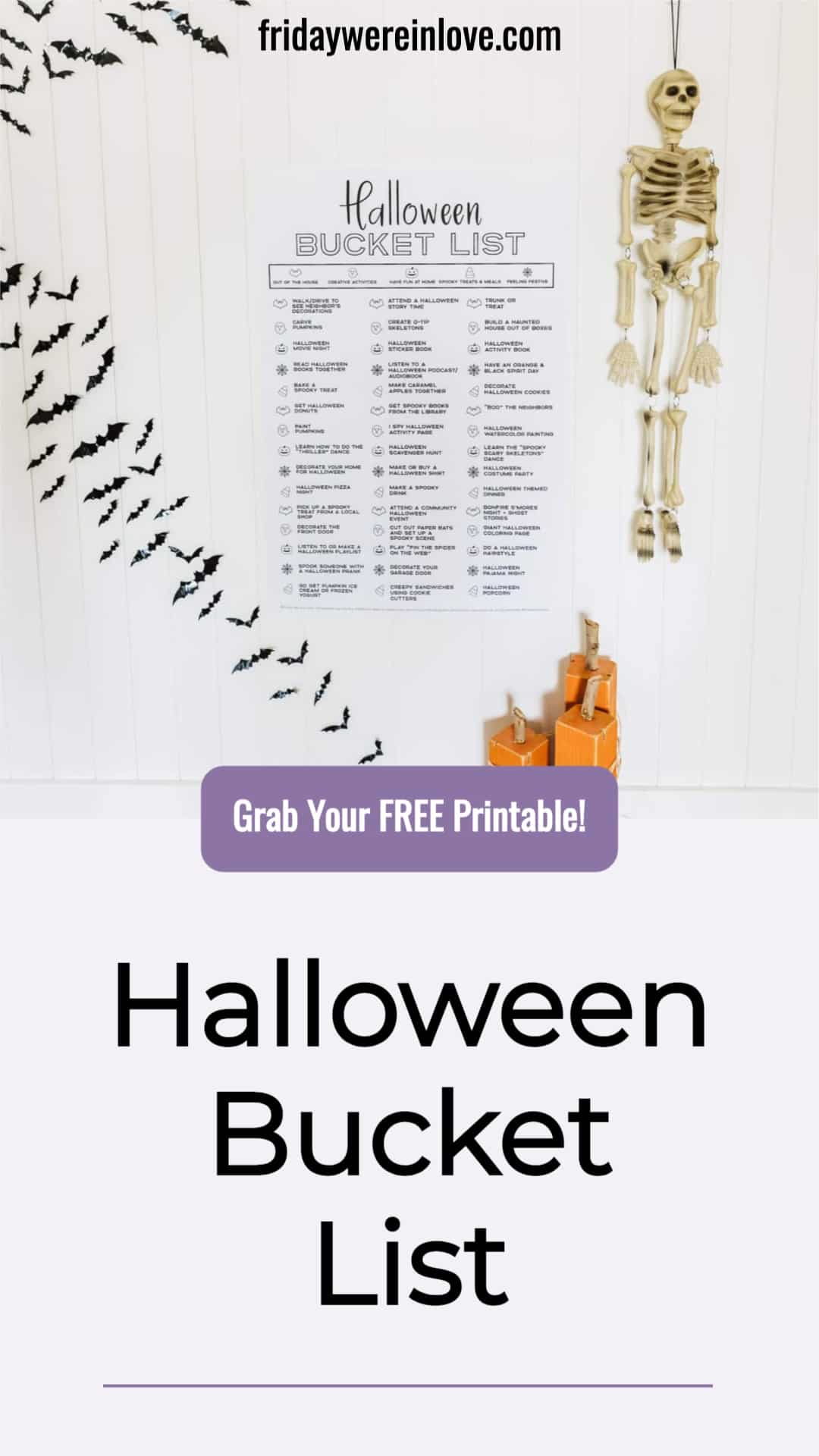 Halloween Bucket List + FREE Printable! - Friday We're In Love