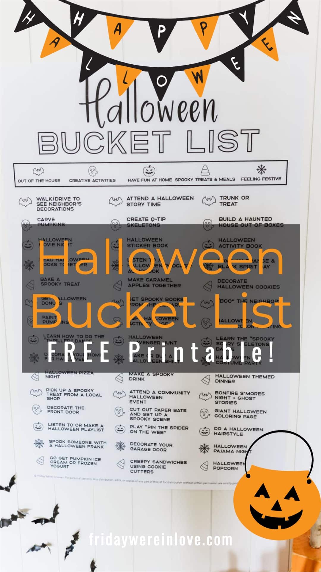 Halloween Bucket List + FREE Printable! - Friday We're In Love