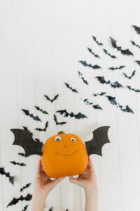 Bat Pumpkin with Free Templates! - Friday We're In Love