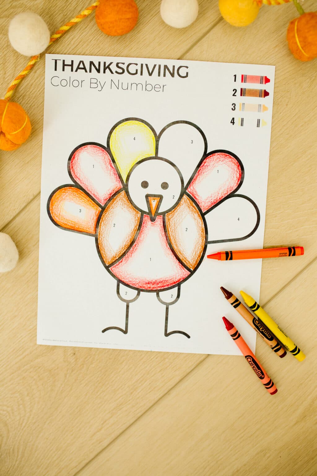 Thanksgiving Color By Number - Friday We're In Love