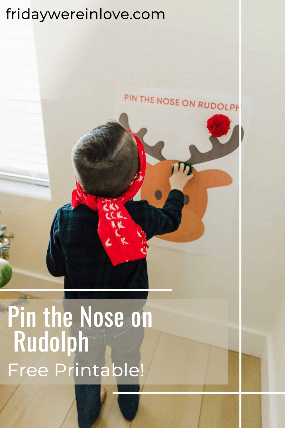 Pin the Nose on Rudolph Printable Game - Friday We're In Love