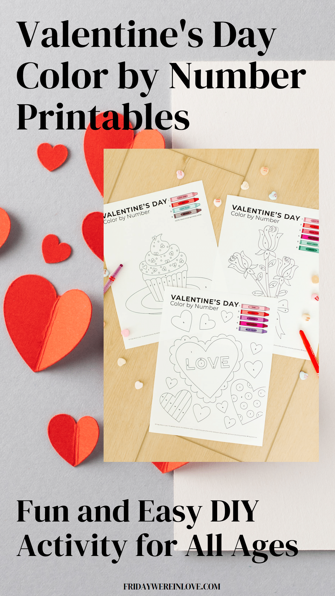 Color By Number Valentine's Printable- Friday We're In Love