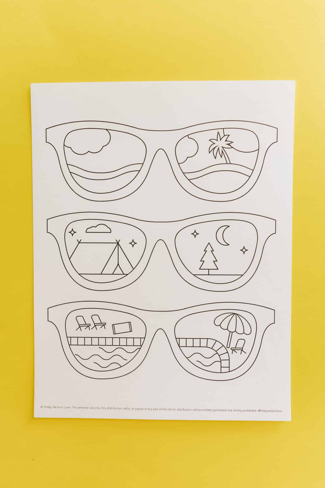 Summer Coloring Pages for Kids - Friday We're In Love