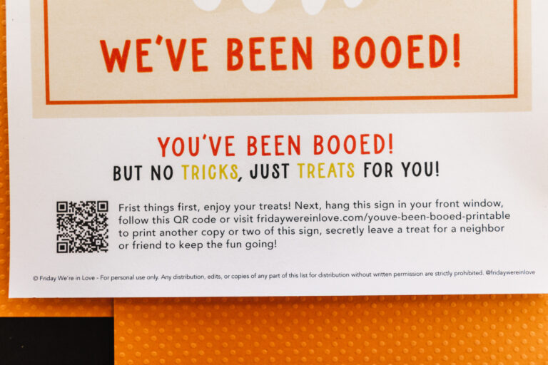 You've Been Booed Printable - Friday We're In Love