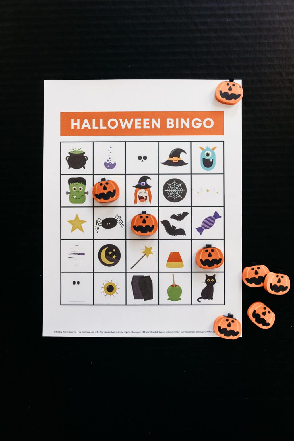 25 Cute Printable Halloween BINGO Cards - Friday We're In Love