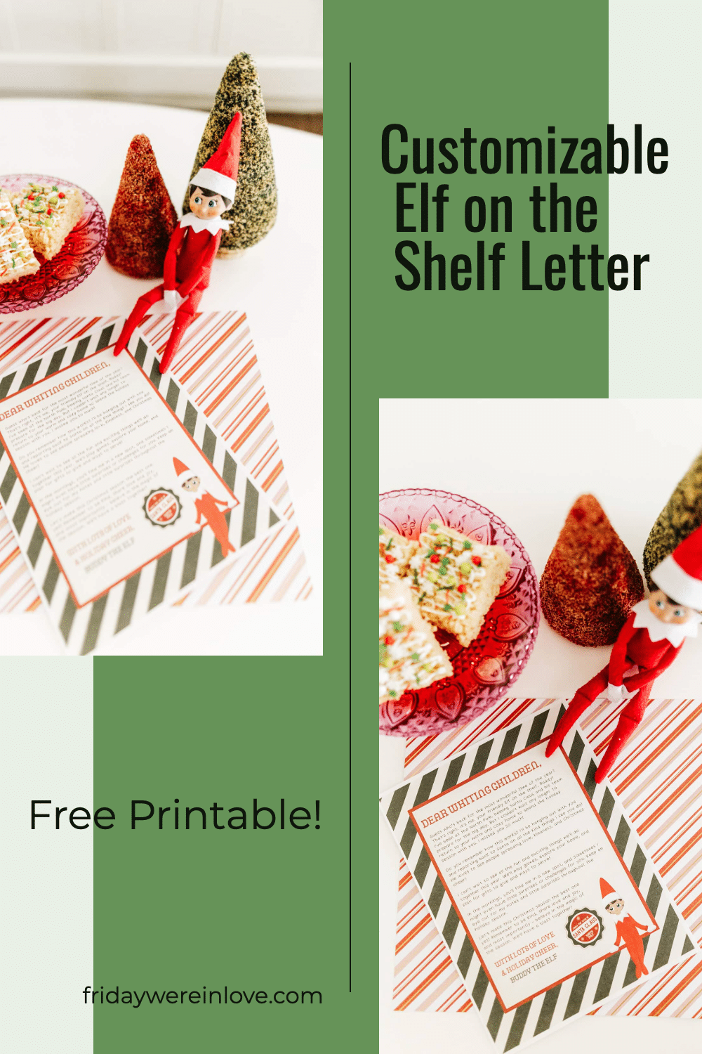 Printable Editable Letter Elf Letter - Friday We're In Love