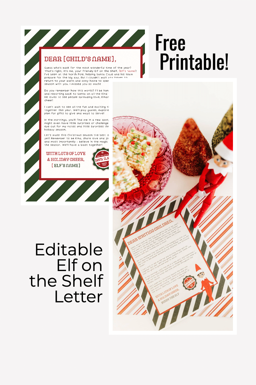 Printable Editable Letter Elf Letter - Friday We're In Love