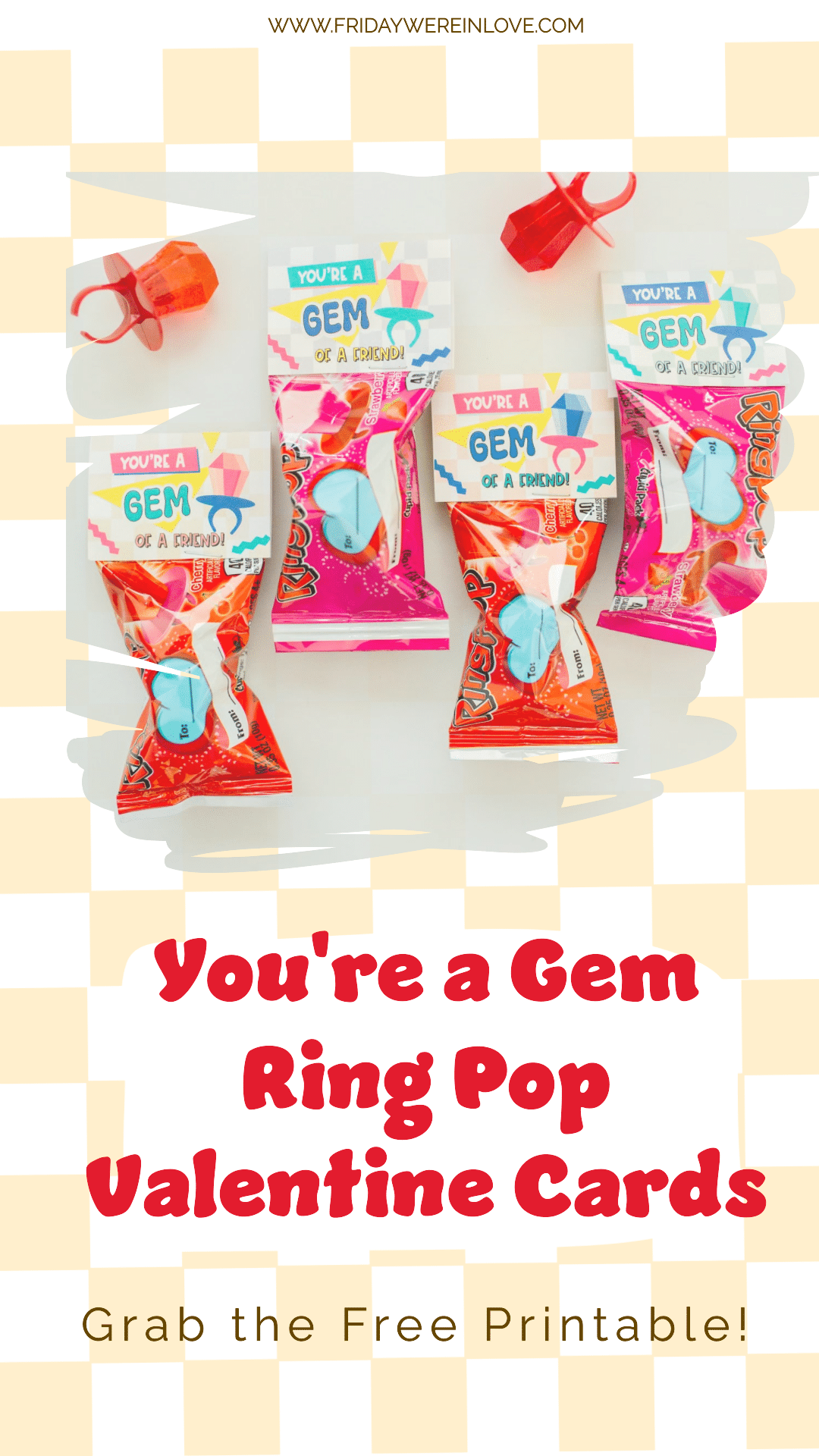 Ring Pop Valentine Printable - Friday We're In Love