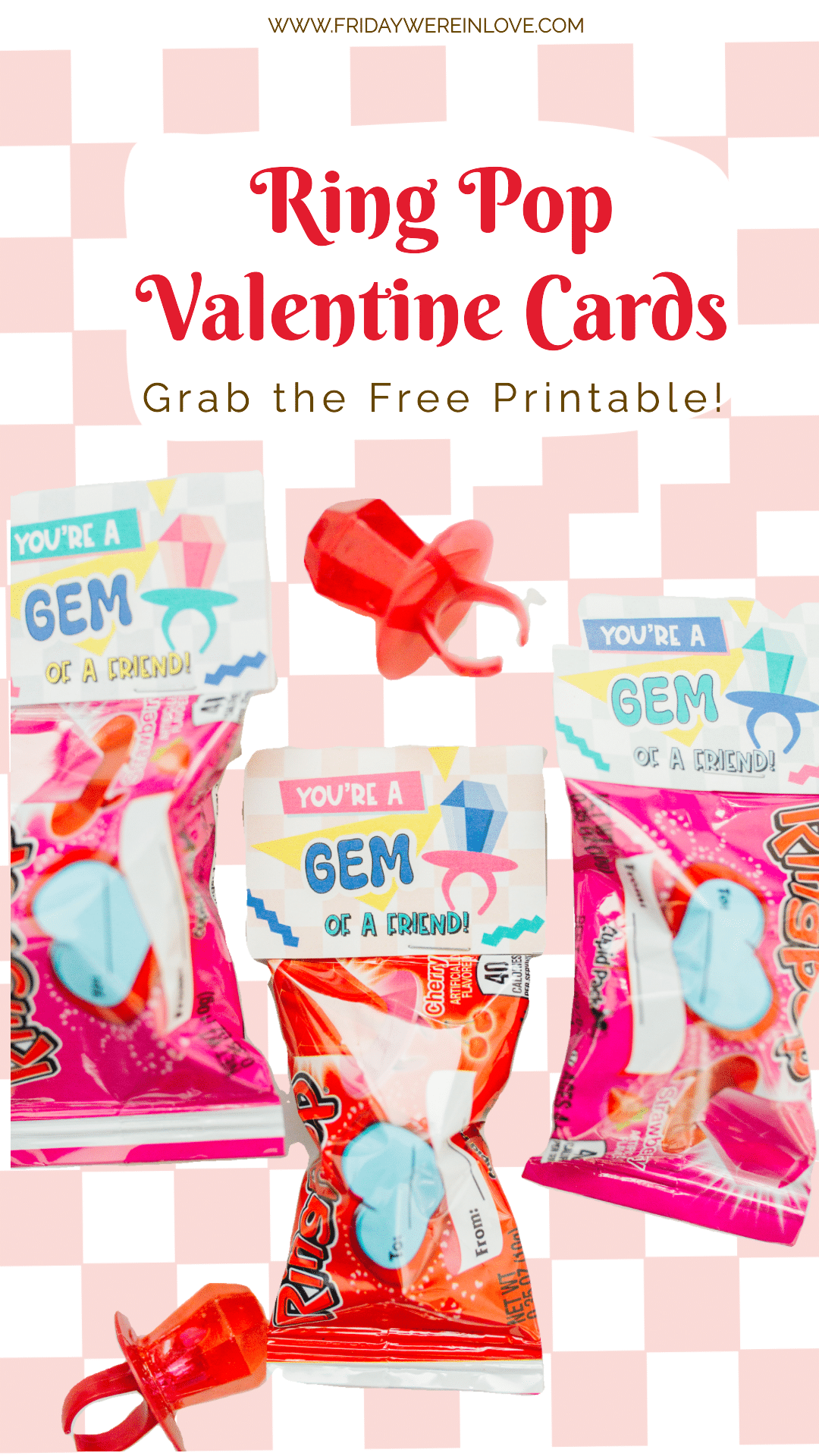 Ring Pop Valentine Printable - Friday We're In Love