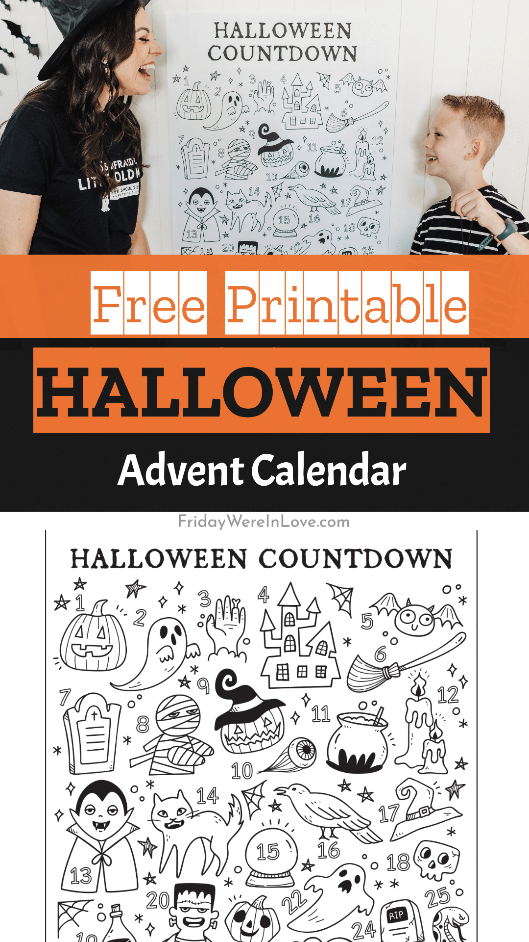 Halloween Advent Free Printable - Friday We're In Love
